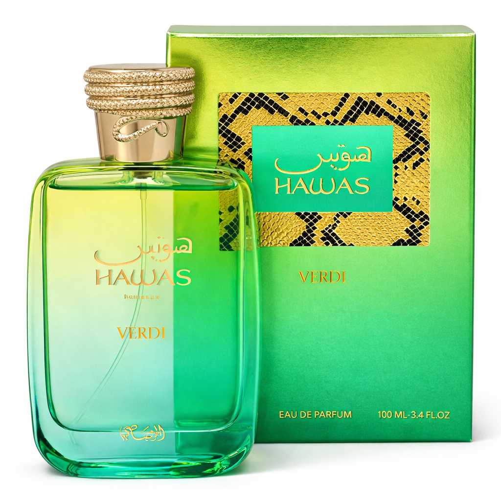 Rasasi Hawas Verde 100ml EDP para hombre – Perfume Árabe México